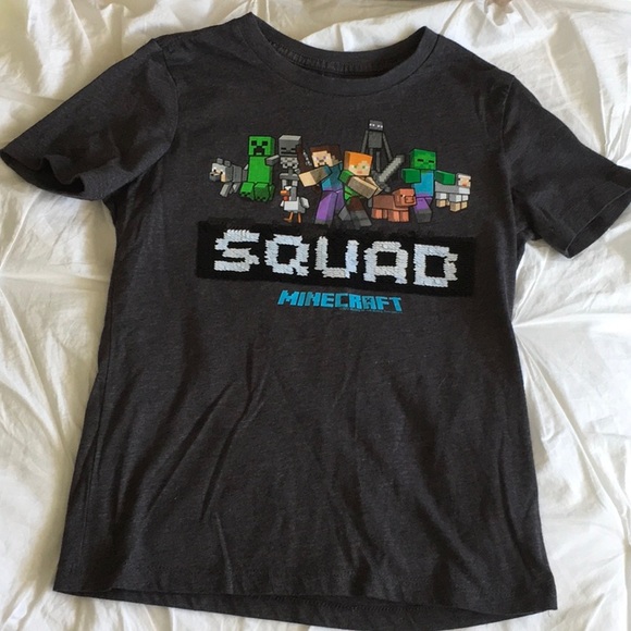 Mojang | Shirts & Tops | Mojang Minecraft Squad Flip Sequin Tshirt Boys ...